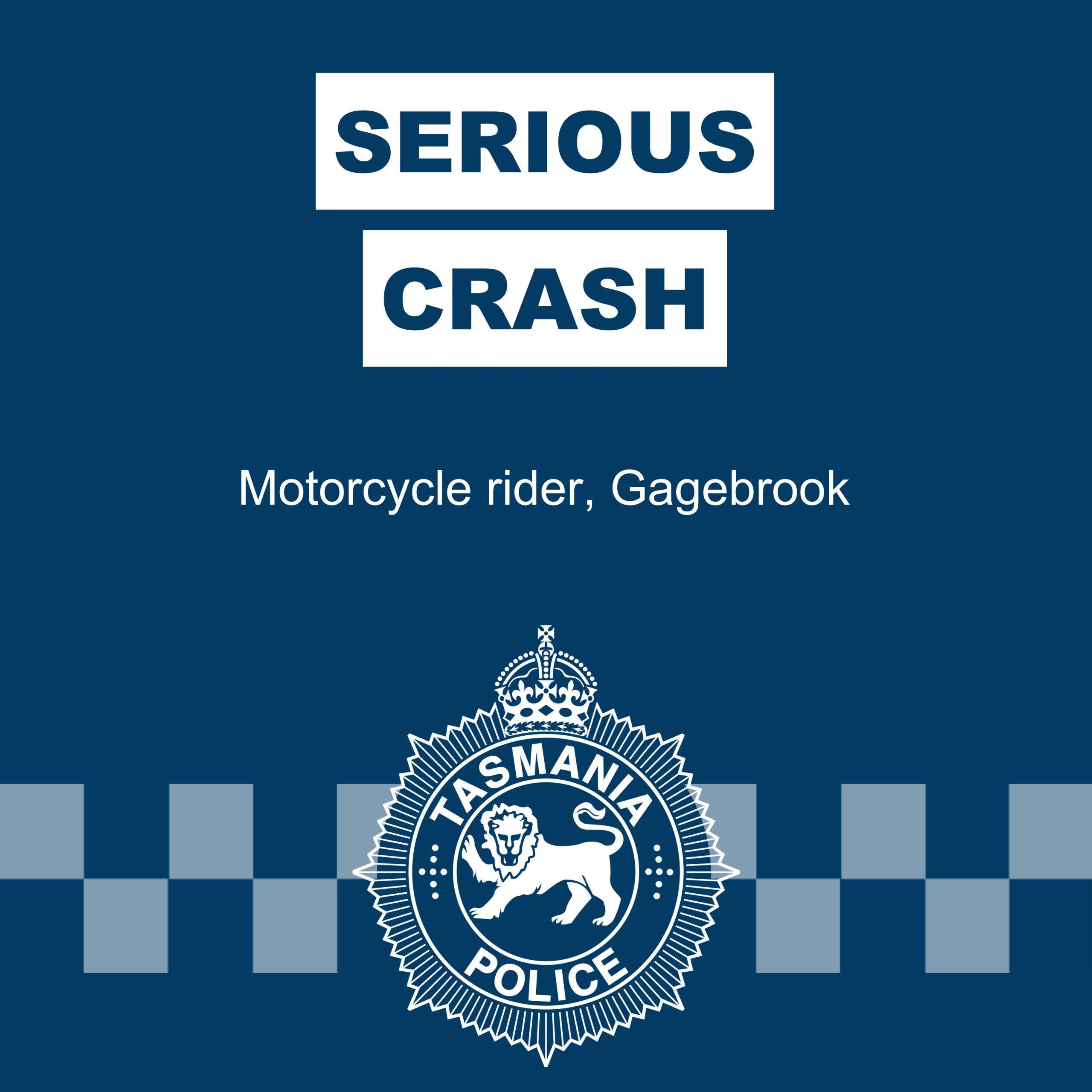 Investigation into serious motorcycle crash at Gagebrook - Tasmania Police