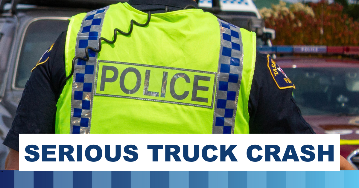Man taken to hospital after truck crash - Tasmania Police