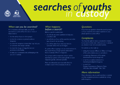 Searches of Youths in Custody - Tasmania Police